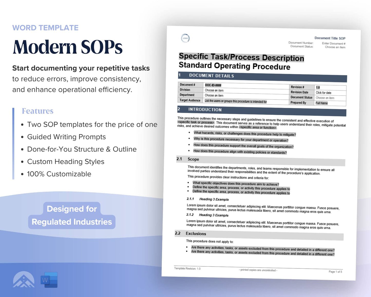 Simple SOP Templates | SOPs Without The Fluff