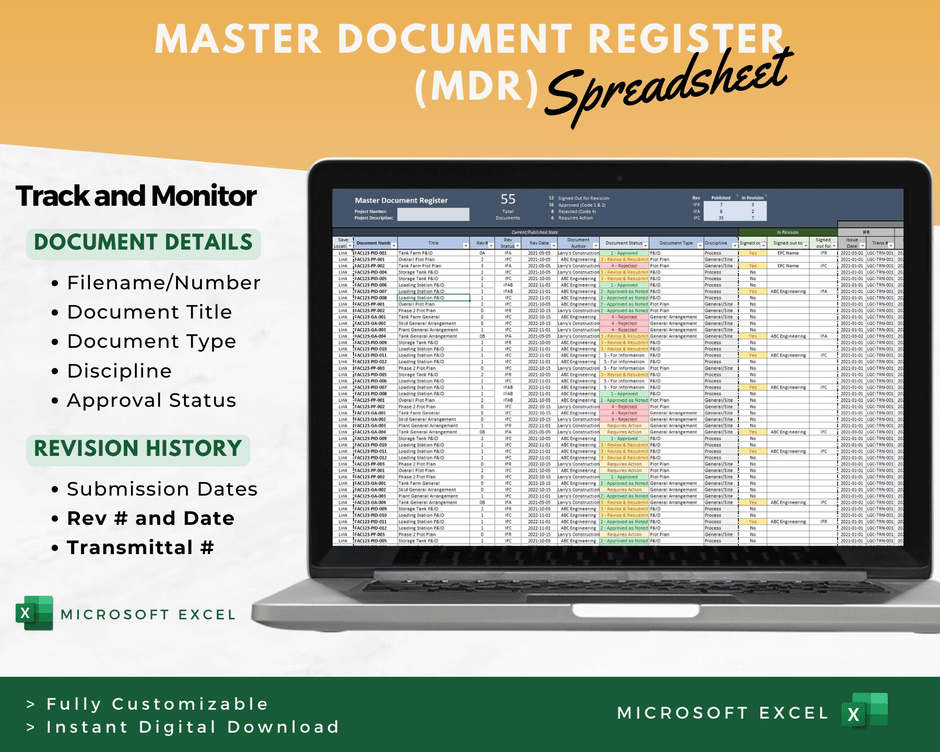 Tips For Using Our Master Document Register Template