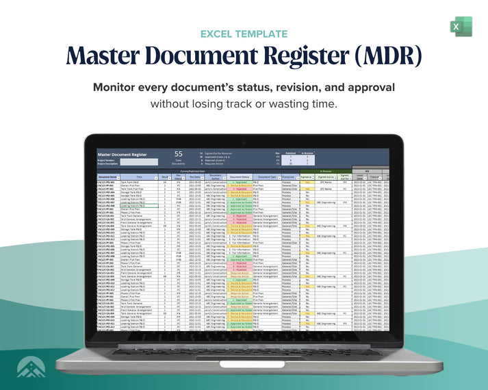 Master Document Register Template Excel | for Controlled Documents