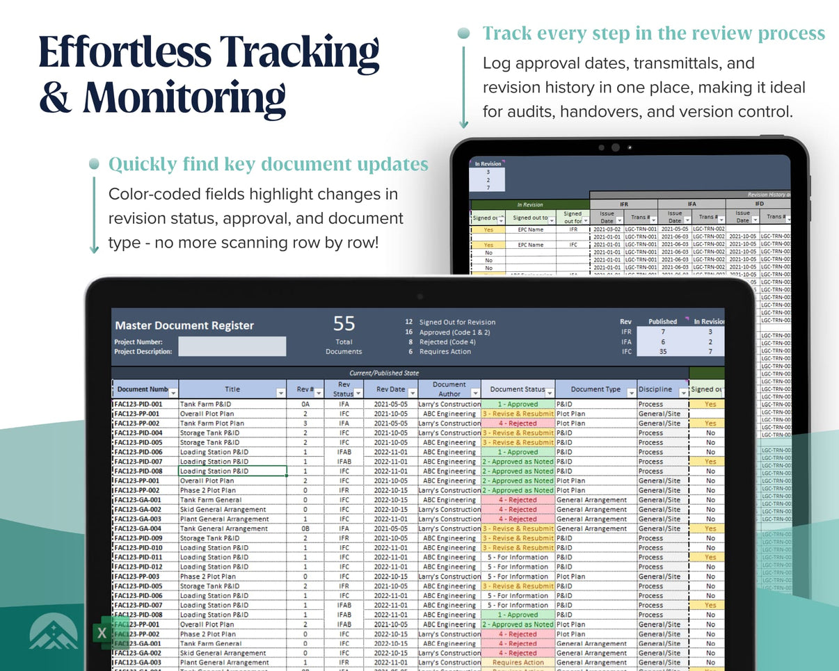 Master Document Register Template Excel | for Controlled Documents