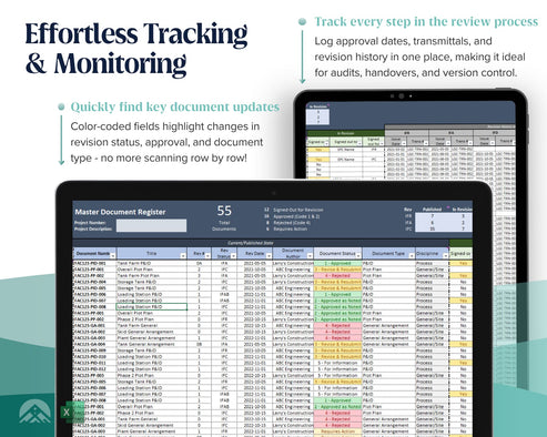 Master Document Register Template Excel | for Controlled Documents